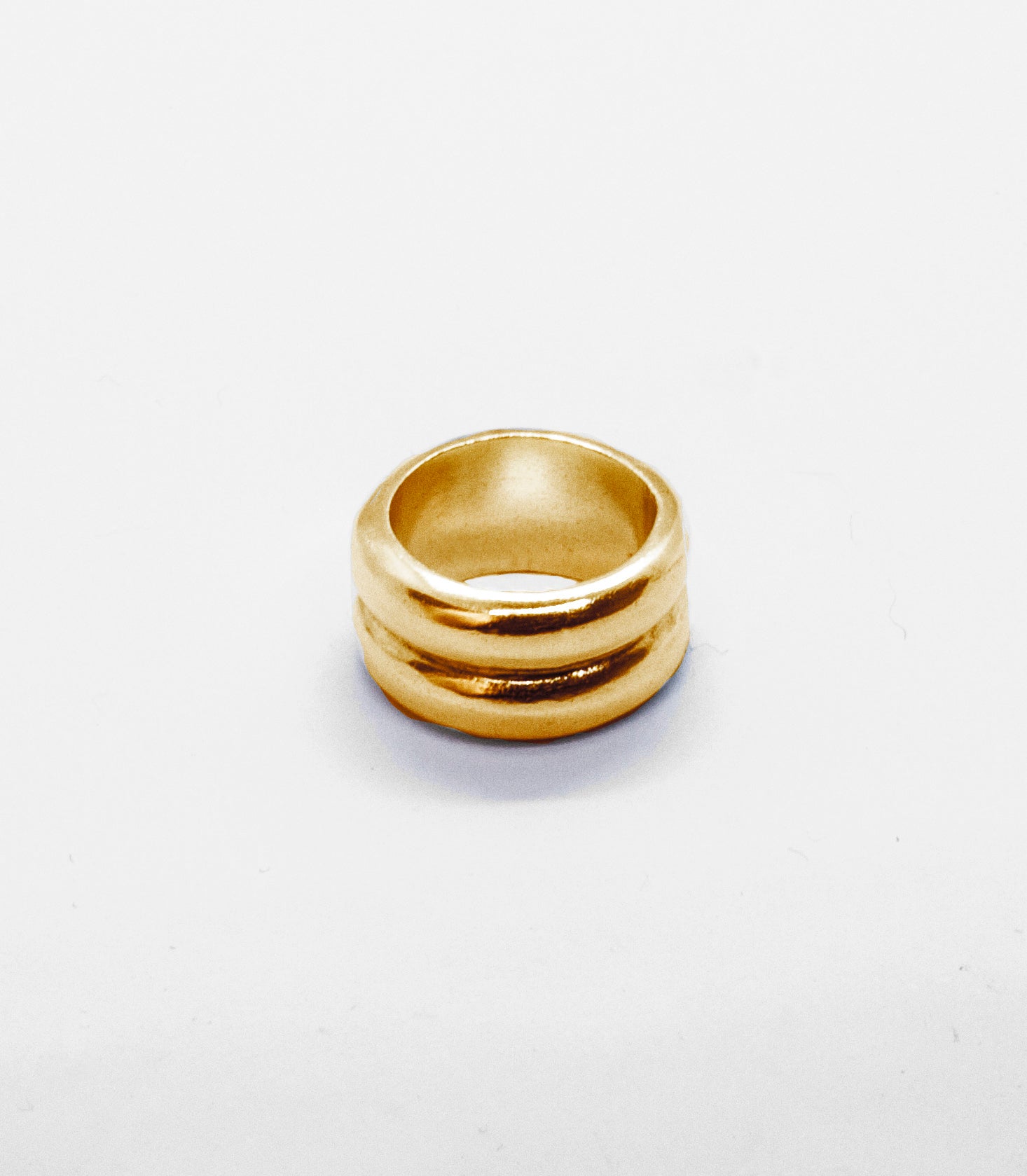 Gold Double Tap Ring | 925 Silver Gold Plated | The Pinky Promise ...